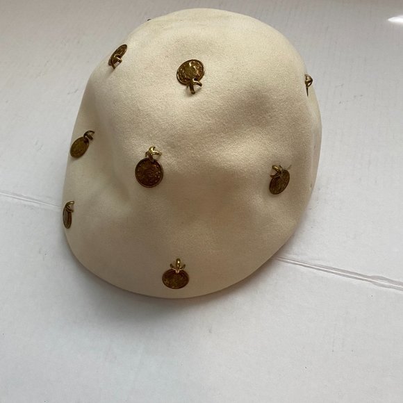 Vintage YSL Beret Gold Coin